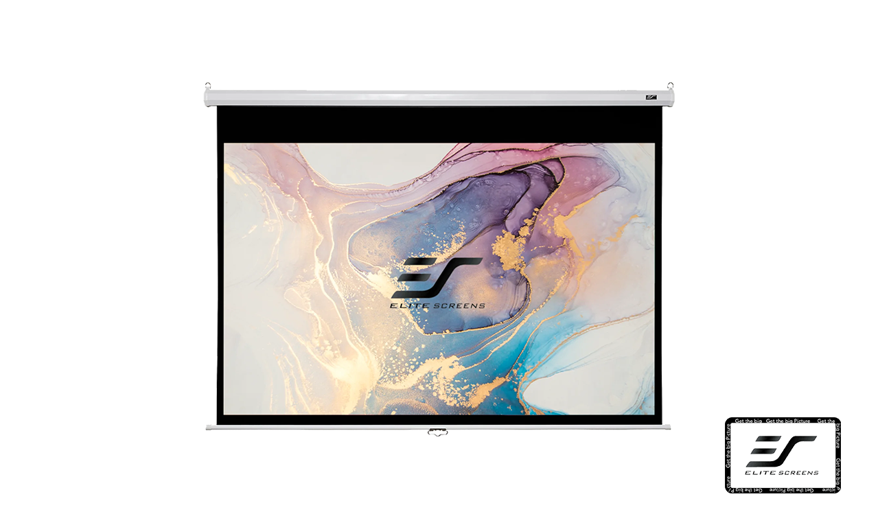 84" 4:3 Manual Pull-Down Screen 170.2cm Width - Elite M84NWV - Doneo