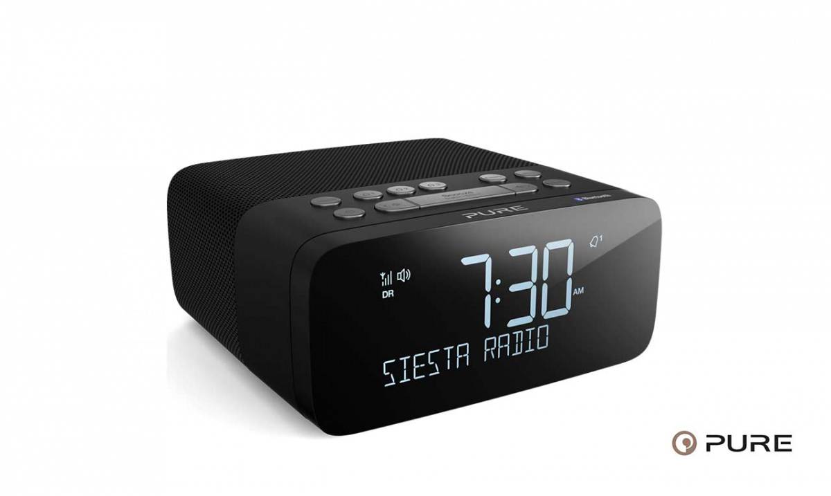 DAB digital clock radio with Bluetooth - PURE Siesta Rise S - Graphite ...