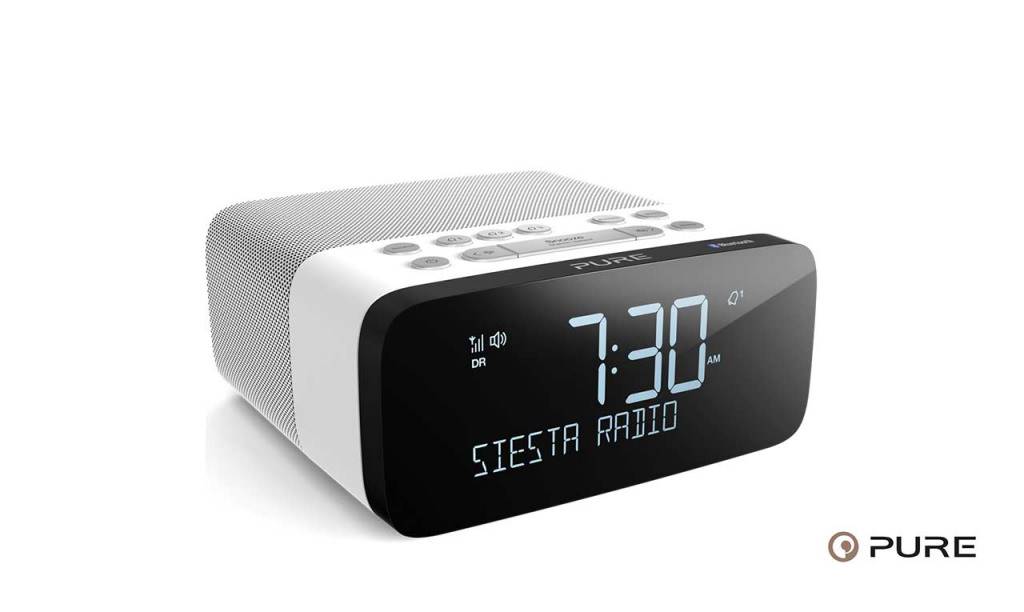 DAB digital clock radio with Bluetooth - PURE Siesta Rise S - Polar - Doneo