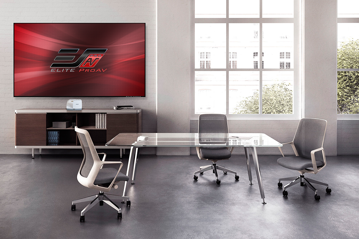 150″ FIXED FRAME PROJECTOR SCREEN – Elite Screens AEON EDGE FREE - Doneo