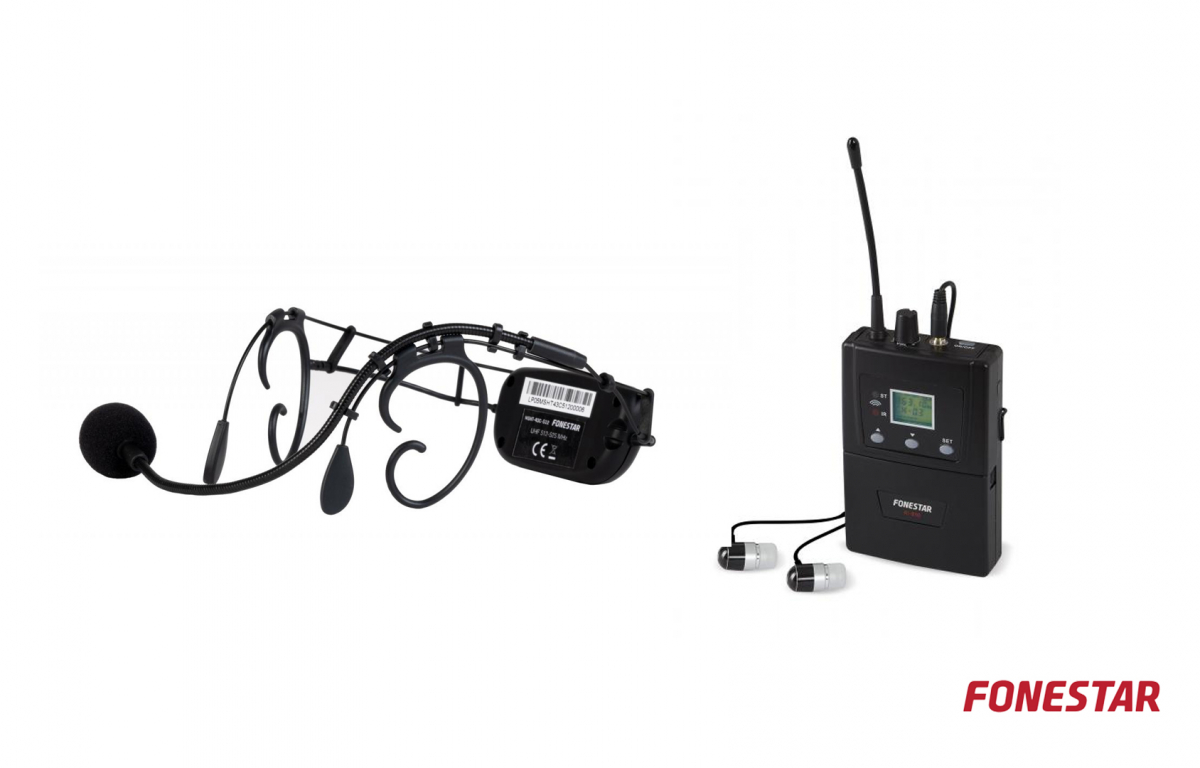 Wireless neck microphone package - portable - Doneo
