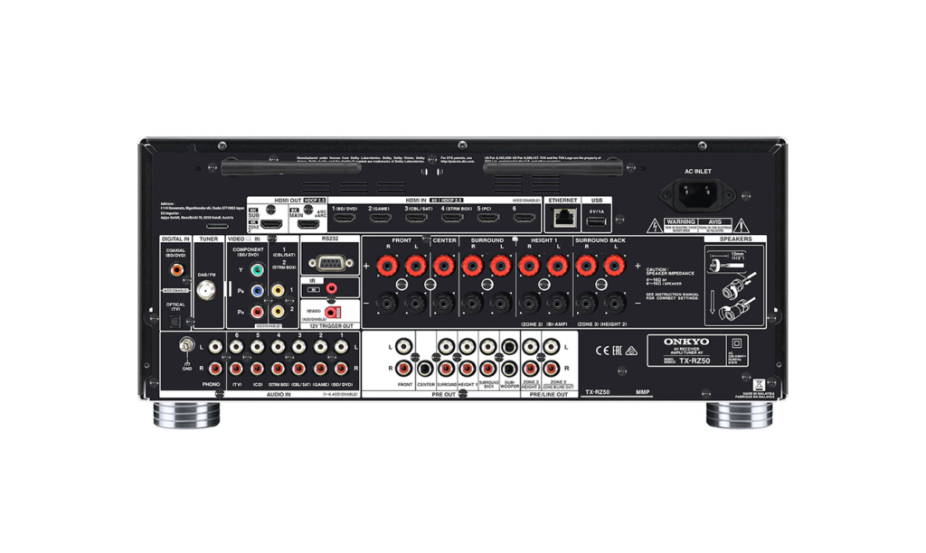 Onkyo TX-RZ50 - 9.2 Channel THX Certified AV Receiver - Doneo