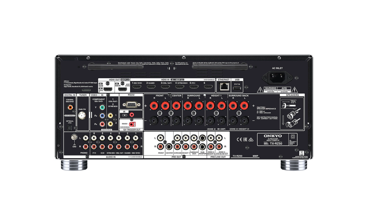 Onkyo TX-RZ50 - 9.2 Channel THX Certified AV Receiver - Doneo